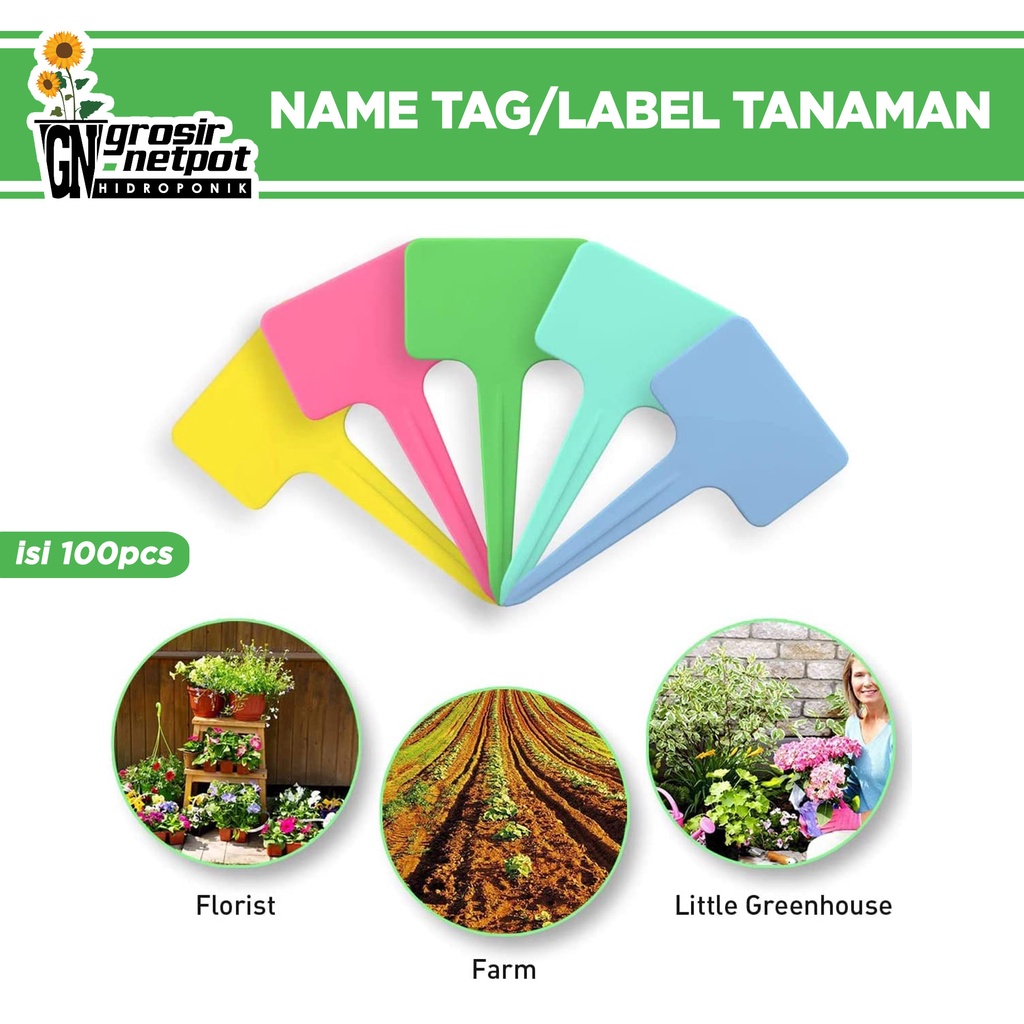 Jual isi 100pcs - PENANDA LABEL NAME TAG TANAMAN HIAS PLANT LABEL ...