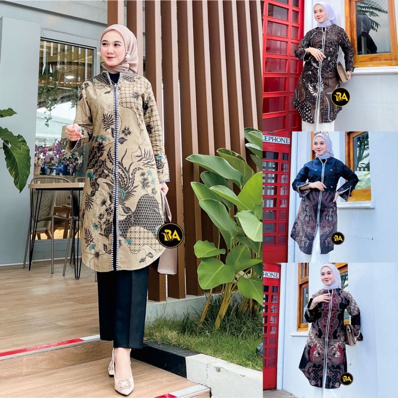 Jual TUNIK BATIK ATASAN WANITA SERAGAM KANTOR UKURAN M L XL XXL XXXL JUMBO KATUN HALUS | Shopee ...