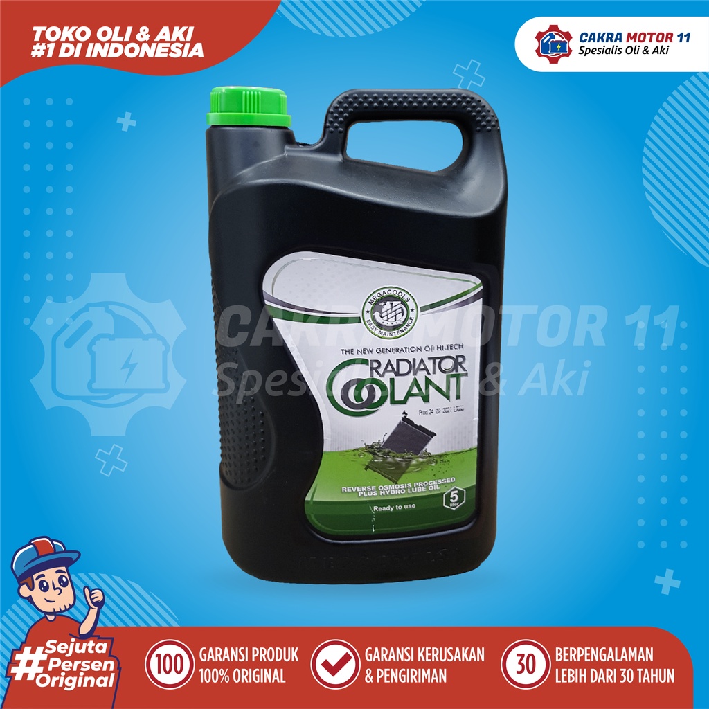 Jual Megacool Radiator Coolant Green 5lt | Shopee Indonesia