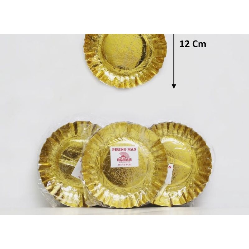 Jual piring kertas emas isi 12 pcs | Shopee Indonesia