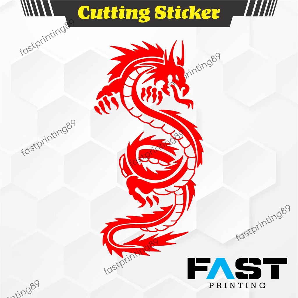 Jual CUTTING STIKER LOGO NAGA DRAGON l STIKER MOTOR MOBIL LAPTOP ...