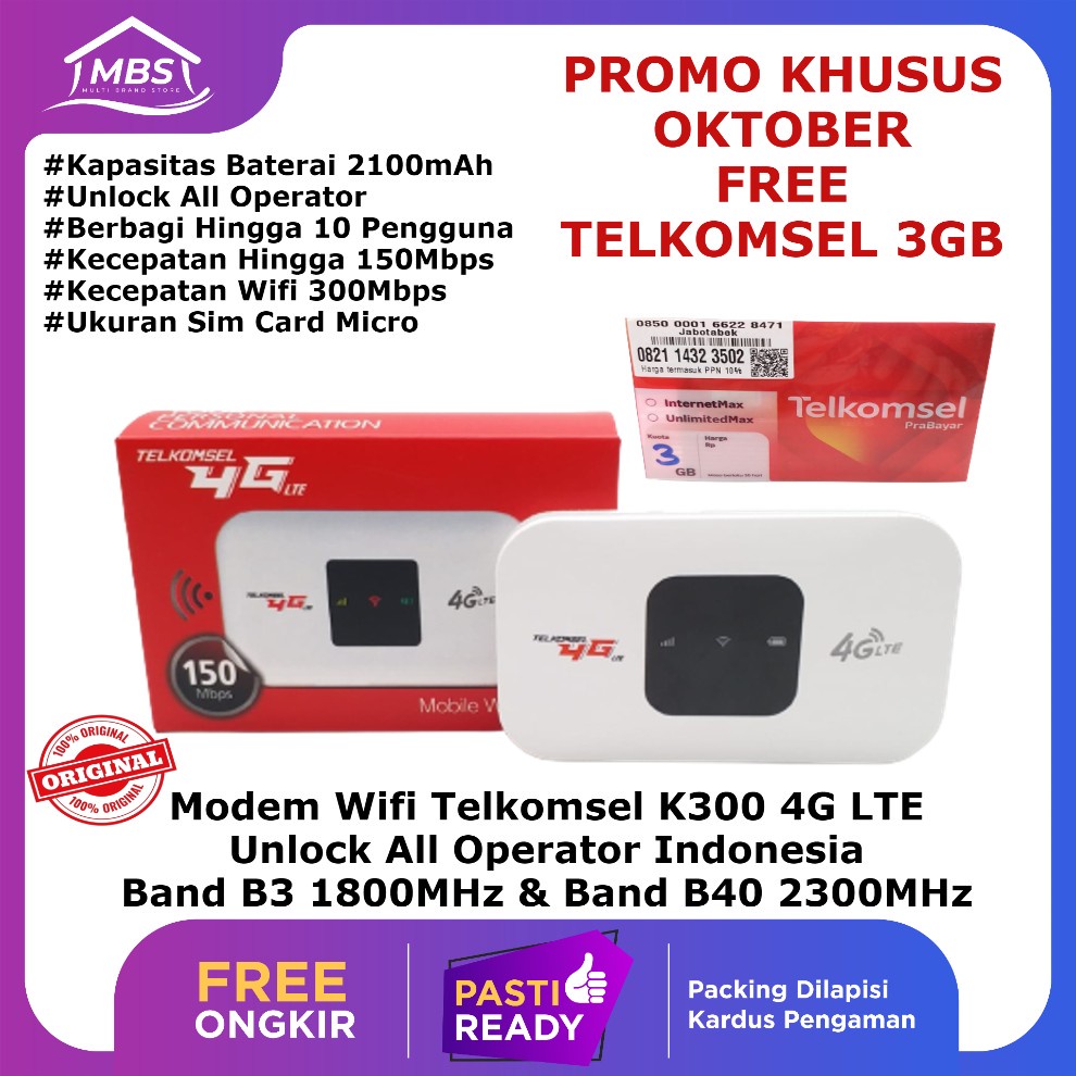 Jual Modem Wifi Mifi 4G LTE Unlock ALL Operator | Shopee Indonesia