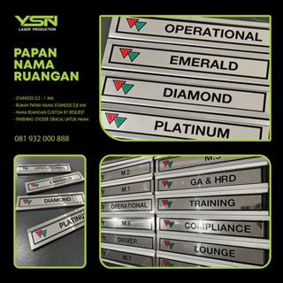 Jual Papan Nama Stainless I Papan Nama Sliding Custom | Shopee Indonesia