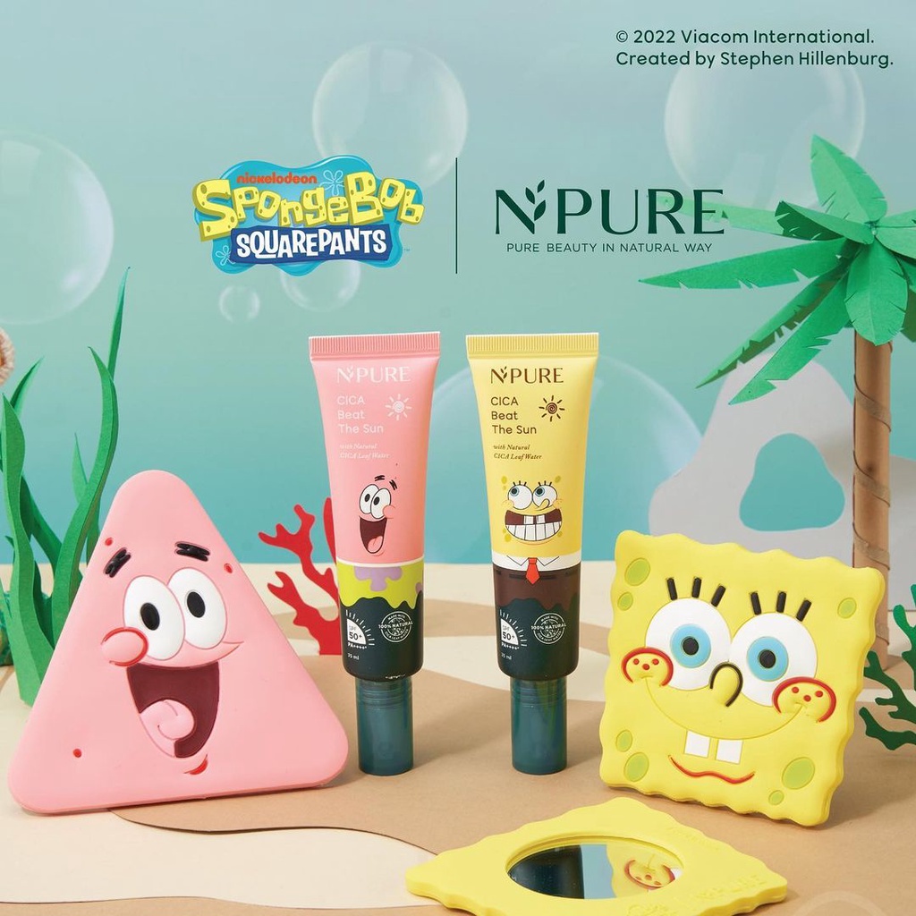 Jual NPURE Sunscreen BTS SPONGEBOB PATRICK Cica Beat The Sun SPF 50 PA ...