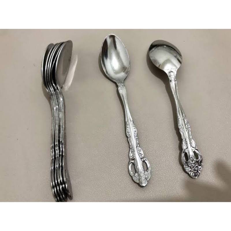 Jual sendok makan motif ukiran wayang tebal isi 12 pcs/ stainless ...