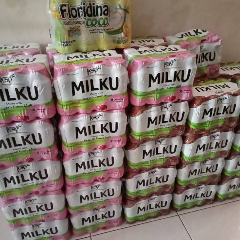 Jual Milku Susu UHT Premium Rasa Cokelat / Coklat dan Strawberry 200ml ...