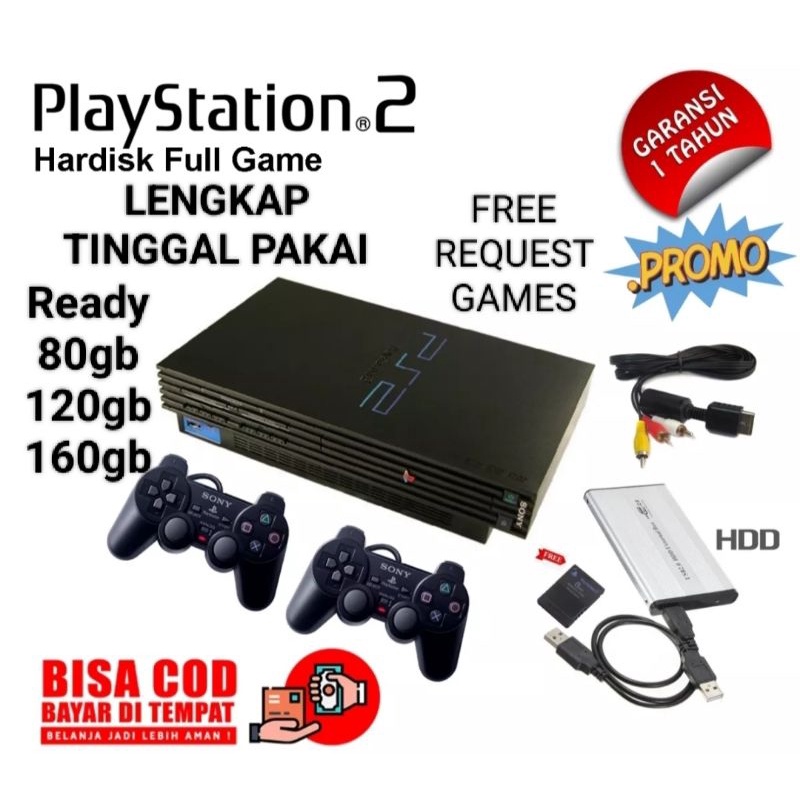 Jual PS2 fat hardisk 160gb,120gb dan 80gb | Shopee Indonesia