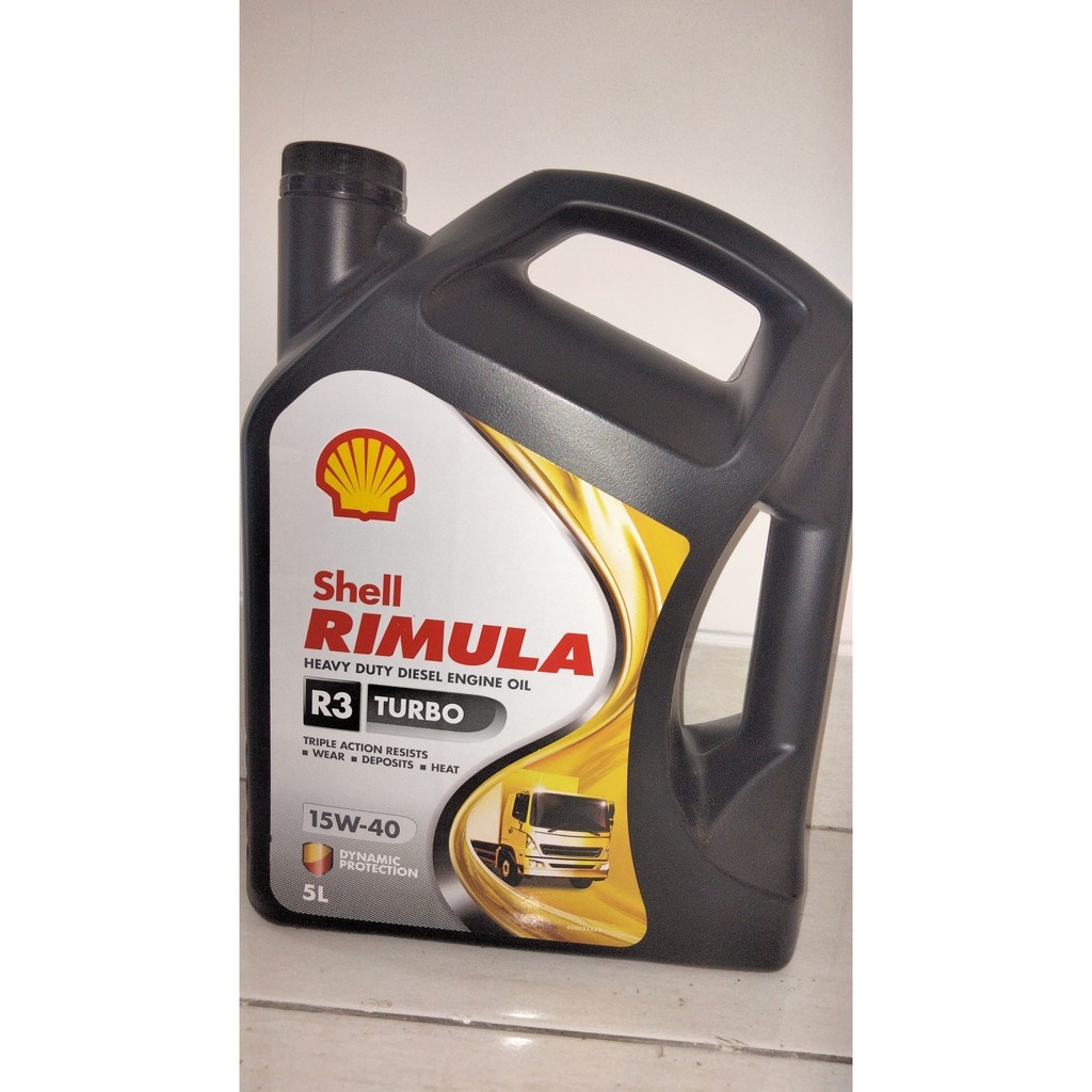 Jual OLI MESIN MOBIL DIESEL R3 TURBO SAE 15W-40 5 LITER SHELL RIMULA ...