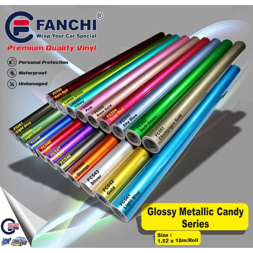 Jual Sticker Fanchi Glossy Metalic 50cm (rol ) | Shopee Indonesia