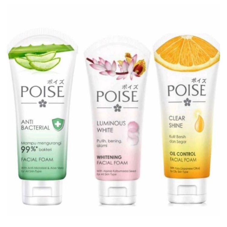 Jual POISE FACIAL FOAM ANTI BACTERIA 100G | Shopee Indonesia