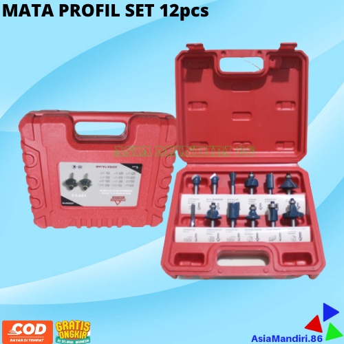Jual Mata router / Mata trimmer set 12 pcs / Mata profil ukir kayu ...