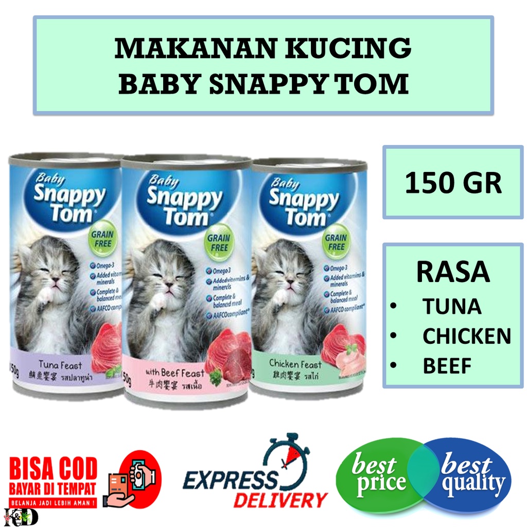 Jual Snappy Tom Baby 150 gr Snapy tom kitten baby Kaleng | Shopee Indonesia