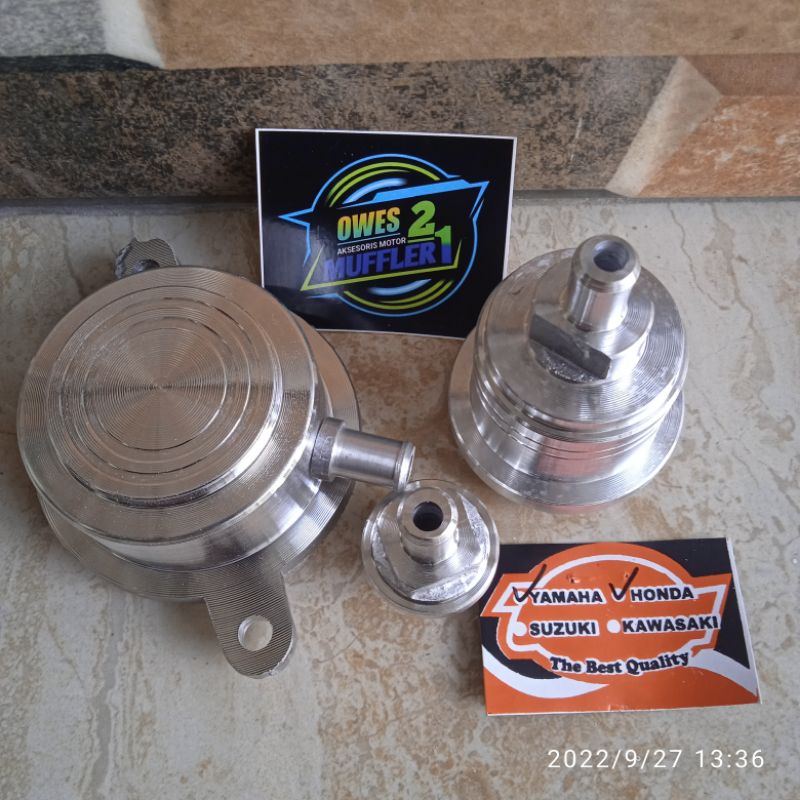 Jual Tutup keteng timing plus tutup klep pagoda tutup oli cnc chrome ...