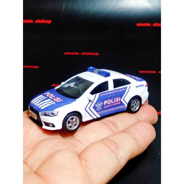 Jual diecast Mitsubishi lancer evo x custom polisi Indonesia livery ...