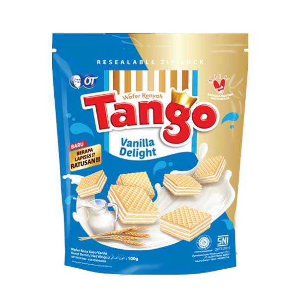 Jual TANGO WAFER POUCH VANILLA 100 GR | Shopee Indonesia