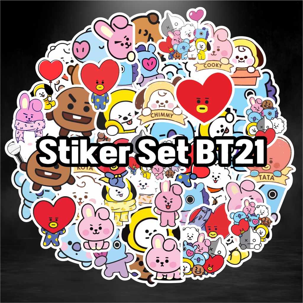 Jual Sticker/Stiker Set BT21 BTS Kartun Lucu | Shopee Indonesia
