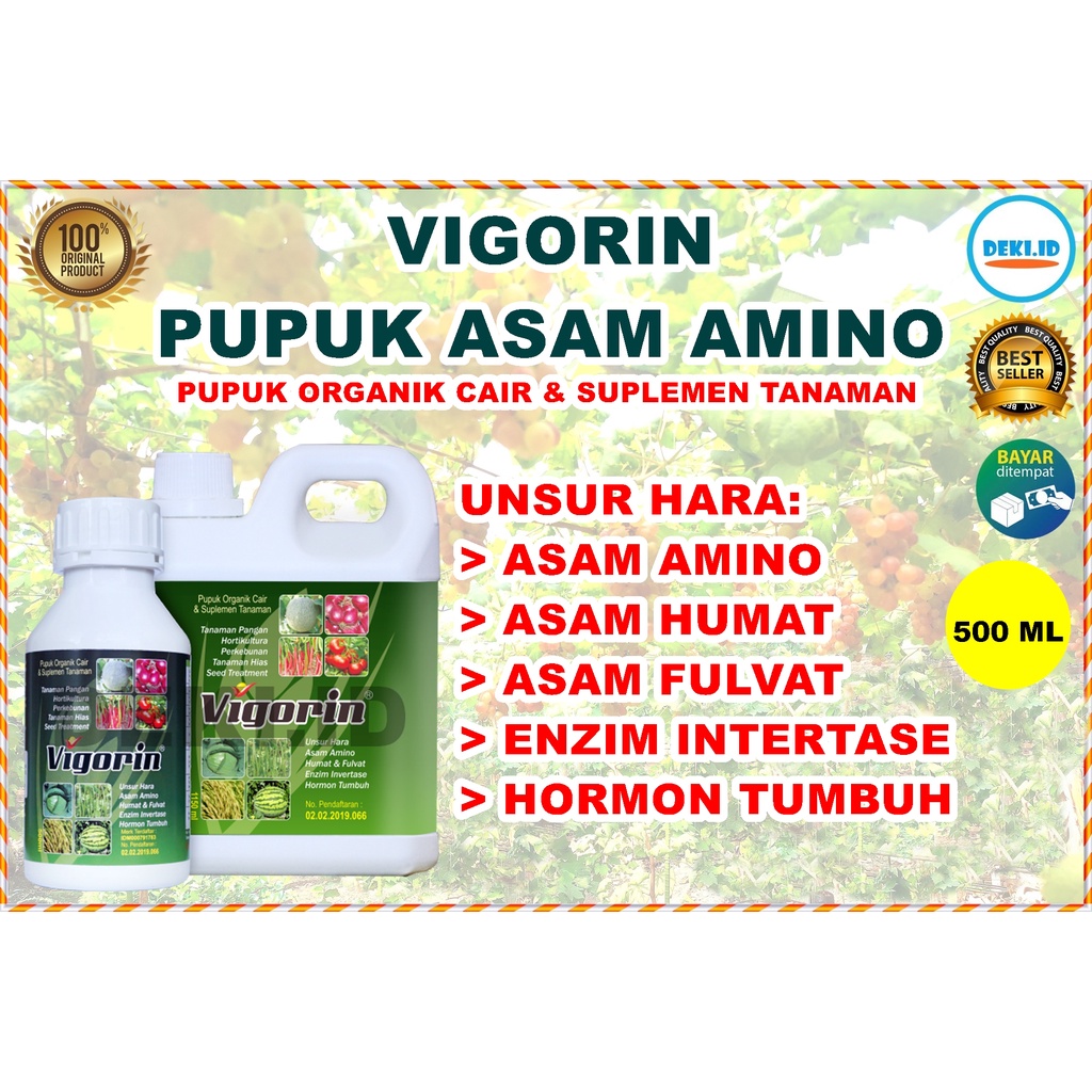 Jual Vigorin 500 ML Pupuk Asam Amino Fulvat Humat Tanaman Aminosan ...