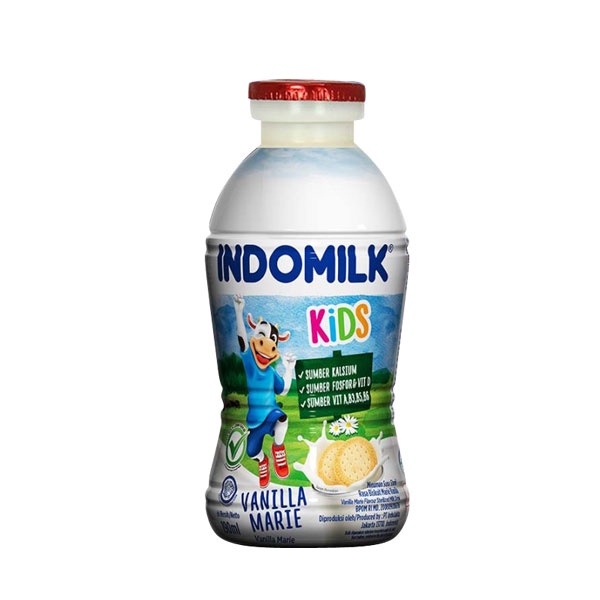 Jual INDOMILK UHT VANILLA MARIE BOTOL 190 ML - SUSU | Shopee Indonesia
