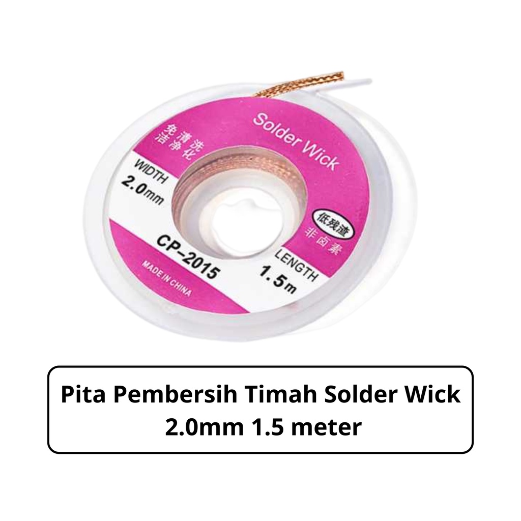 Jual Pita Pembersih Timah Solder Wick 2.0mm x 1.5 meter | Shopee Indonesia