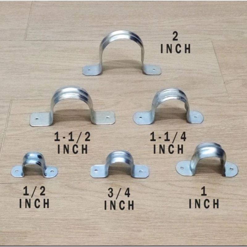 Jual KLEM PIPA PLAT BESI SENG 1/2 - 3/4 - 1 - 4 INCH CLAMP U | Shopee ...