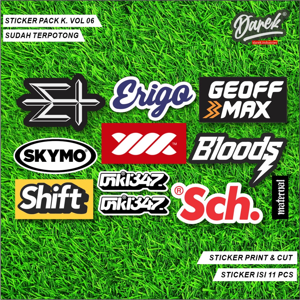 Jual STICKER PACK BRAND DISTRO, STIKER AESTHETIC, LAPTOP, AKSESORIS HP ...
