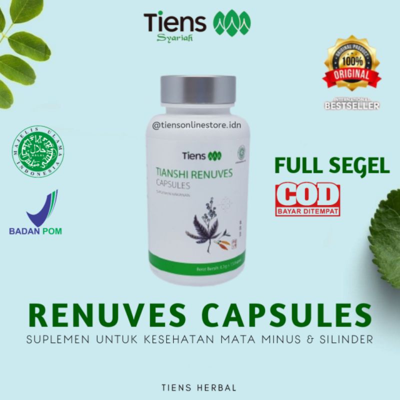 Jual TRC Tianshi Renuves Capsules Tiens Suplemen Mata Minus Silinder dan Penyembuhan Asma ...