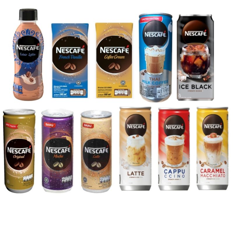 Jual (kirim instant) NESCAFE aneka kopi siap minum kotak kaleng botol ...