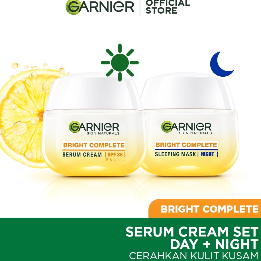 Jual Garnier Bright Complete Whitening Serum Cream SPF 36 PA++ Vitamin ...