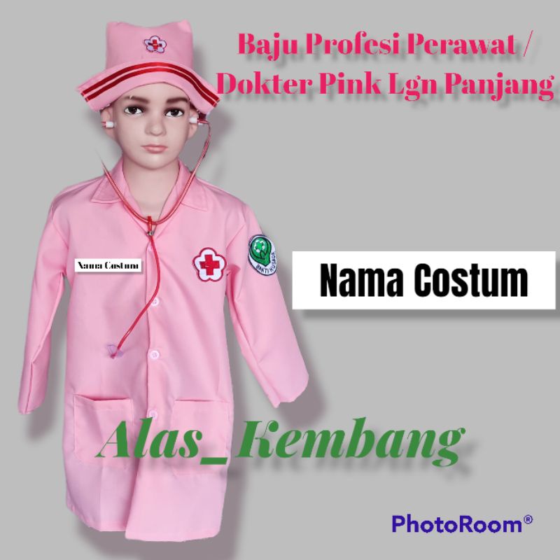 Jual Baju Kostum Profesi Dokter / Perawat Pink Lengan Panjang ( SDP ...