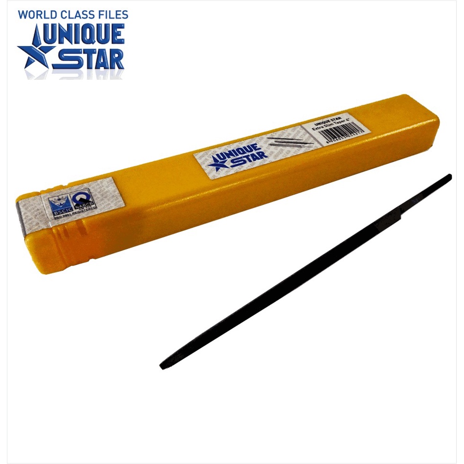 Jual UNIQUE STAR Extra Slim Taper Saw File 4 Inch - Kikir Segitiga ...
