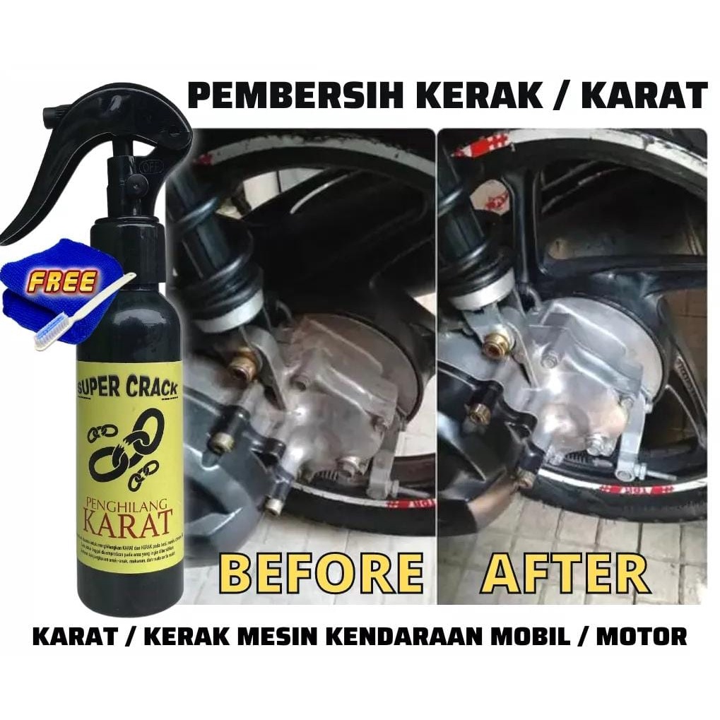 Jual Pembersih Kerak Karat Mesin / Super Crack Serbaguna pembersih karat motor / Pembersih karat ...