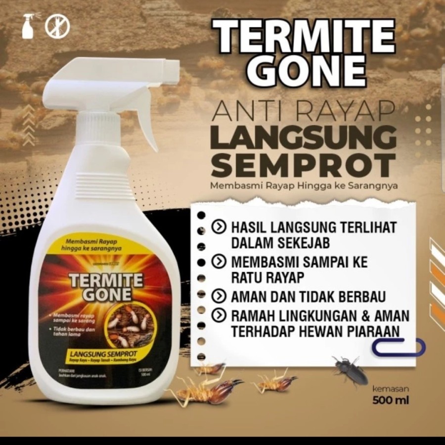 Jual Pembasmi Rayap TERMITE GONE 500 ML Racun Rayap Spray Anti Rayap ...