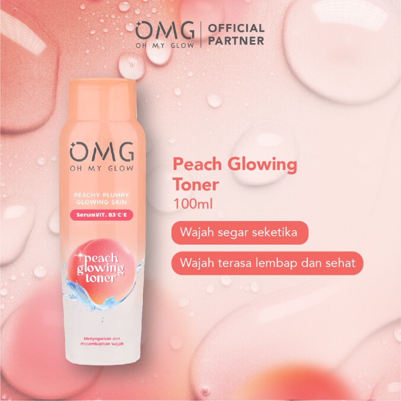 Jual Oh My Glow Peach Glowing Toner 100ml (OMG) | Shopee Indonesia