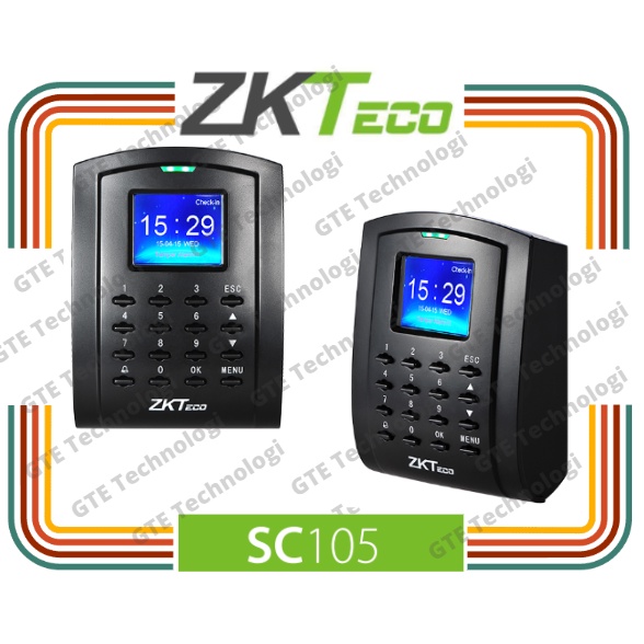 Jual Mesin Access Control ZKTeco SC105 Color TFT & Graphical UI Card Access Control Terminal ...