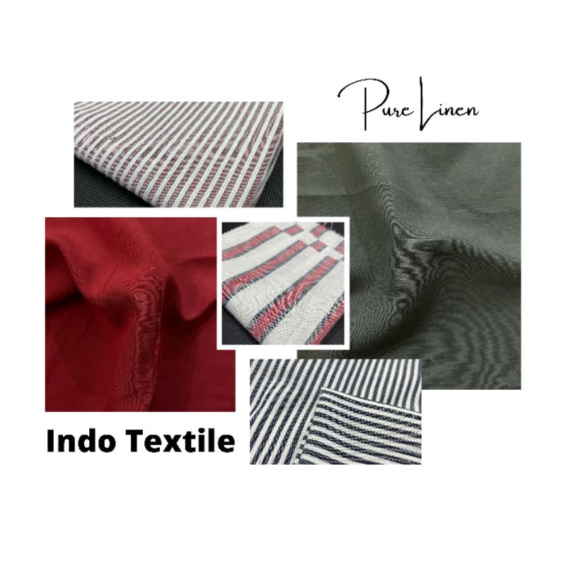 Jual kain linen Kain Pure Linen / Linen Motif / Linen Salur / Motif Salur | Shopee Indonesia