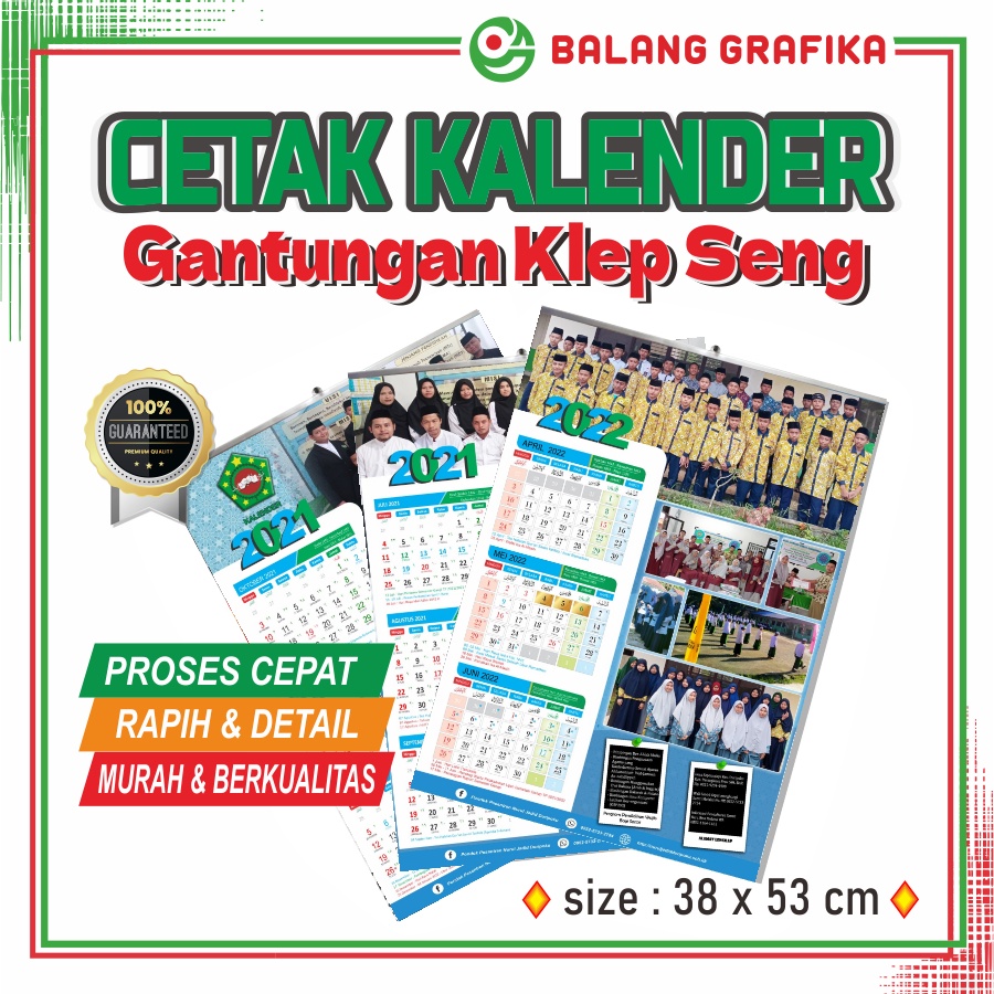 Jual Kalender Dinding Custom Kelender Perusahaan Kampus Sekolah ...
