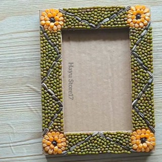 Jual Bingkai foto dari biji bijian Bingkai foto untuk prakarya ataupun ...