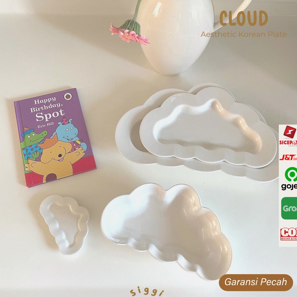 Jual [siggi] CLOUD Korean Aesthetic Plate / Piring Korea Aesthetic / Piring Korea Keramik ...