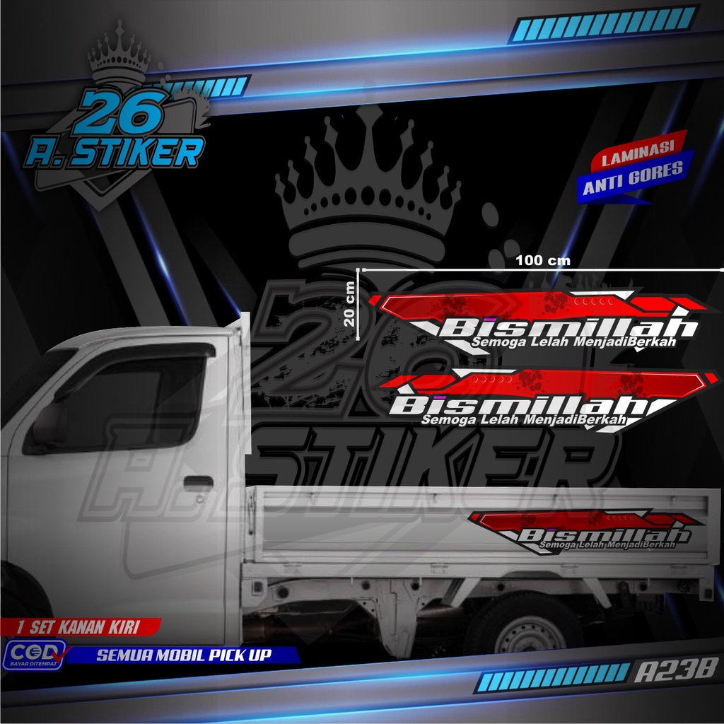 Jual Stiker Bak Samping Pick Up L300, Futura, new carry, dll, Stiker ...