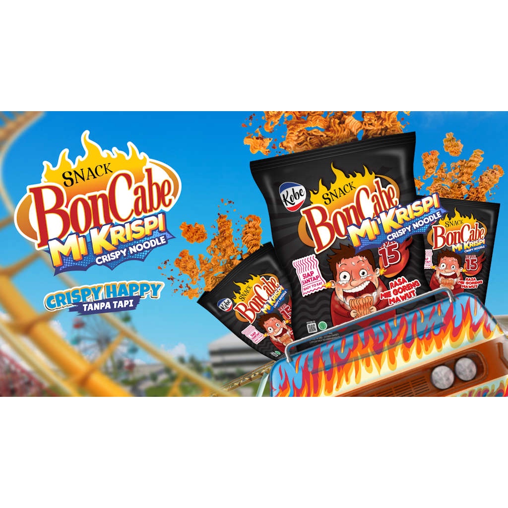 Jual Kobe Snack BonCabe Mi Krispi Level 15 Rasa Mie Goreng Mawut 12gr ...