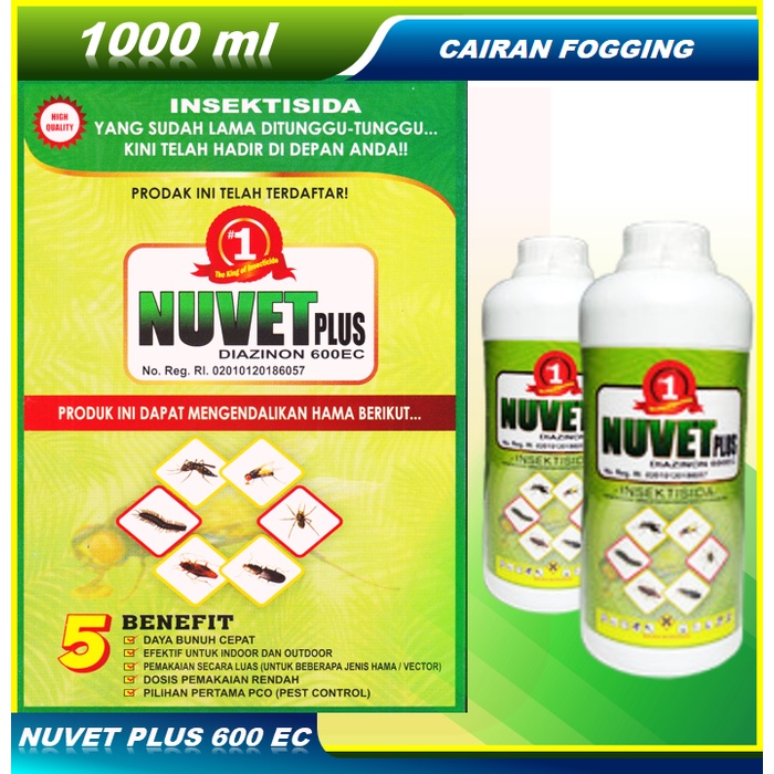 Jual Nuvet Plus 600 EC @ 1 Liter ( obat nyamuk fogging ) | Shopee Indonesia