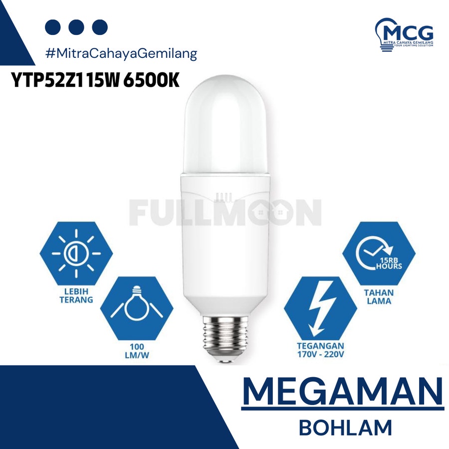 Jual LAMPU LED STICK MEGAMAN YTP52Z1 15W 6500K | Shopee Indonesia