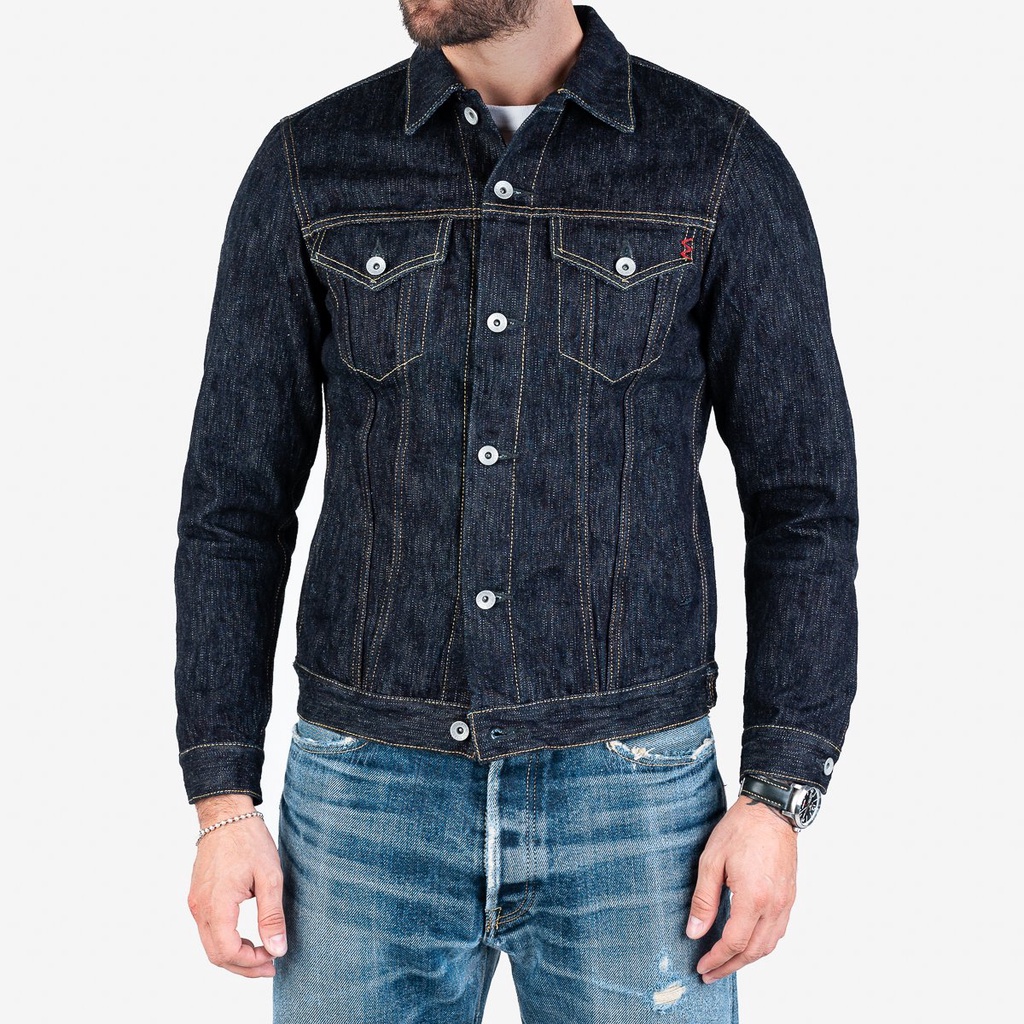 Jual Iron Heart 16oz Slubby Indigo Selvage Denim Type III Jacket | Shopee Indonesia