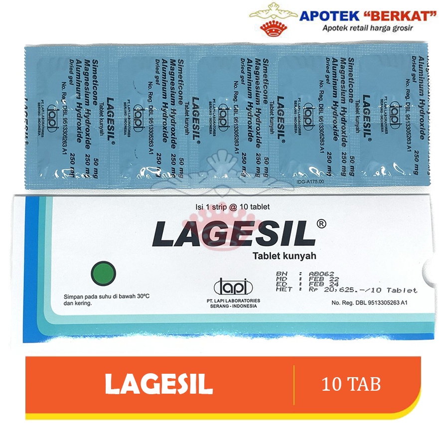 Jual Lagesil Tablet Isi 10 Tab - Mengatasi Hiperasiditas Lambung | Shopee Indonesia