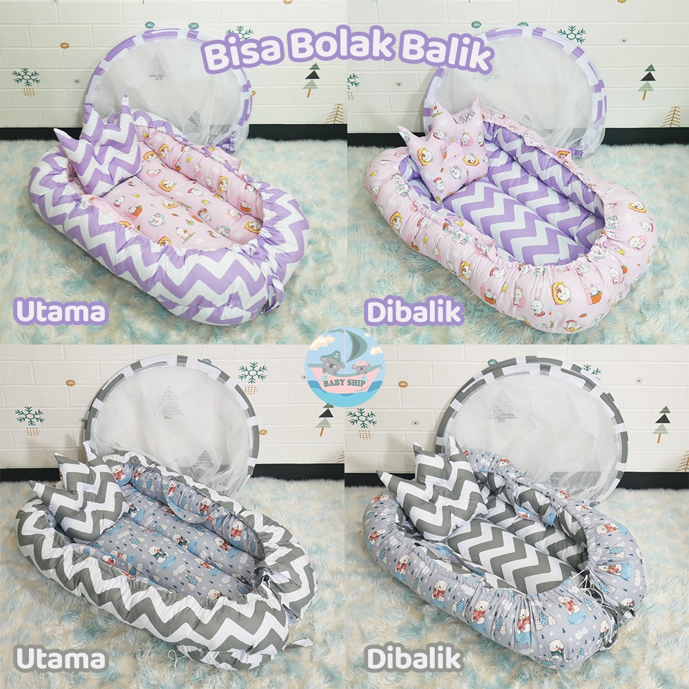 Jual Kasur Bayi Baby Nest Premium Besar Free Bantal Peyang Mahkota dan ...