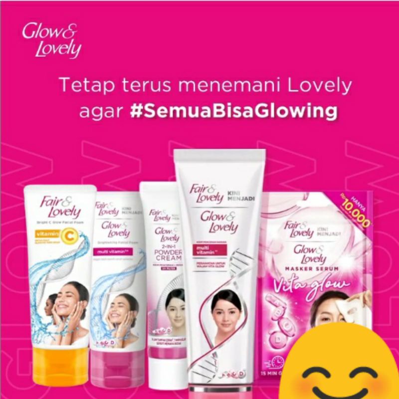 Jual FAIR| GLOW & LOVELY Fairness Multivitamin| Bright C Facial foam ...