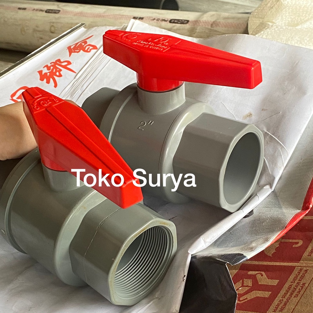 Jual Stop Kran 2" PVC STOP KRAN PVC 2" 2 inch Ball Valve 2" 2 inch ...