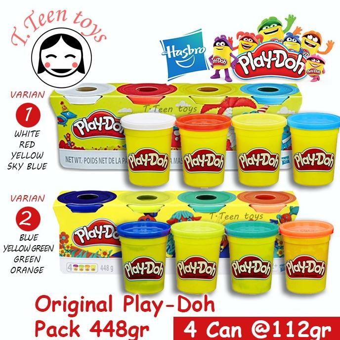 Jual Playdoh original 4 pack 448gr / Plastisin lilin play doh playdough ...