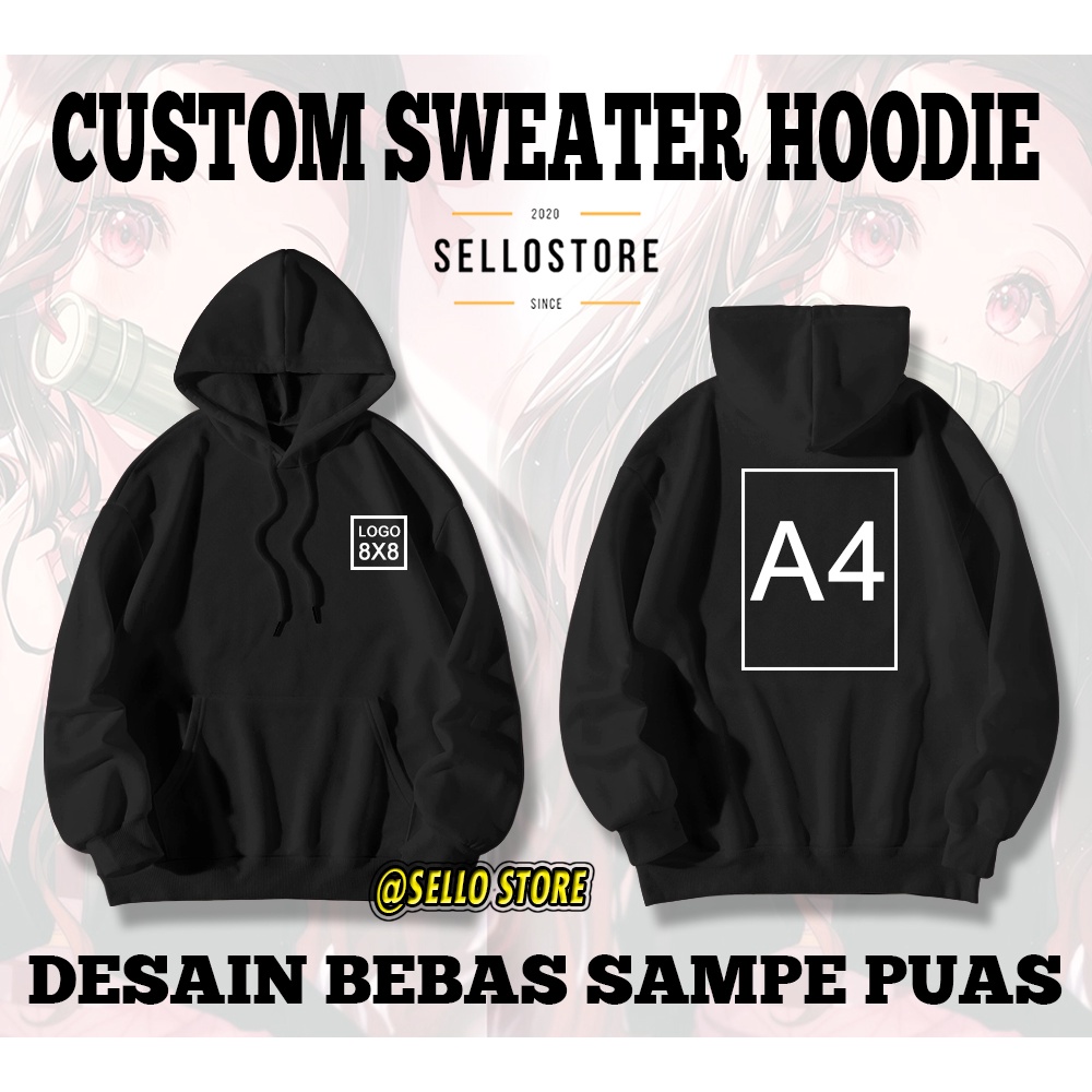 Jual Hoodie Custom Sweater Hoodie Sablon Custom Gambar Satuan | Shopee ...