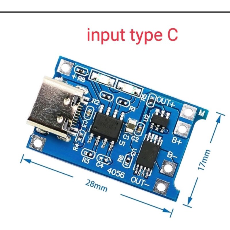 Jual Modul charger baterai batre baterry li ion 18650 polymer TP4056 tp ...